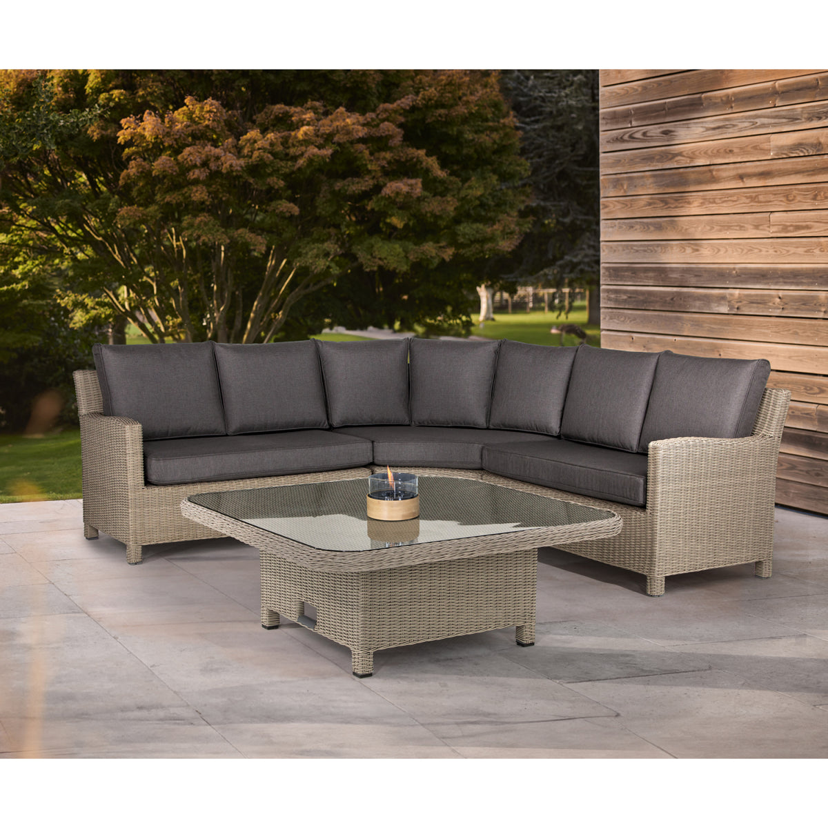 Palma Signature Grande Corner White Wash with Choice of Table — Mid ...