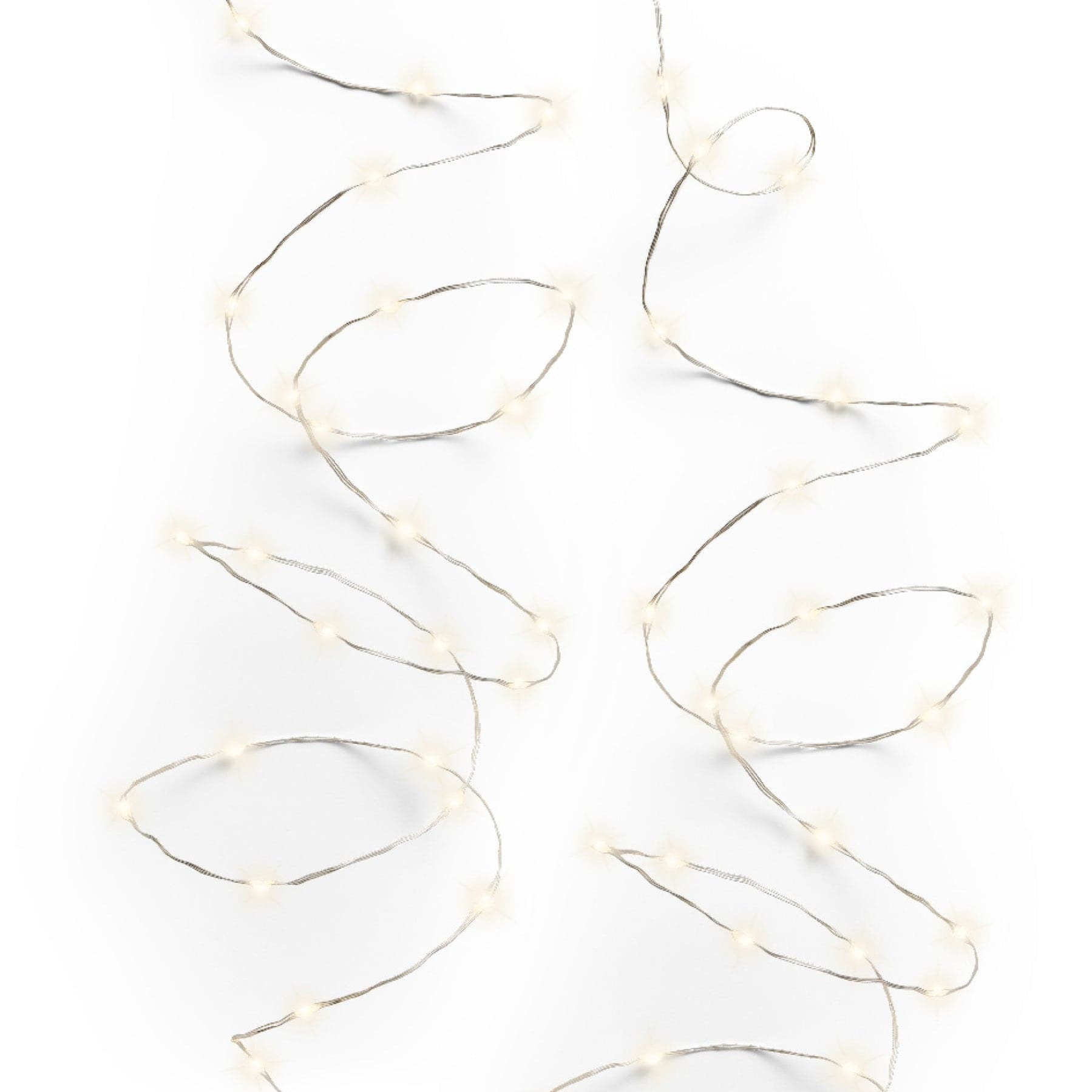 Micro LED String Lights 8 Function Twinkle Effect Silver, Warm White 1 ...