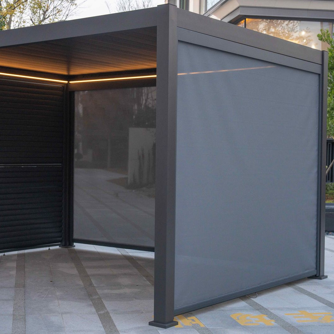 Hartman 4m Mesh Blind for Como Pergola in matt xerix