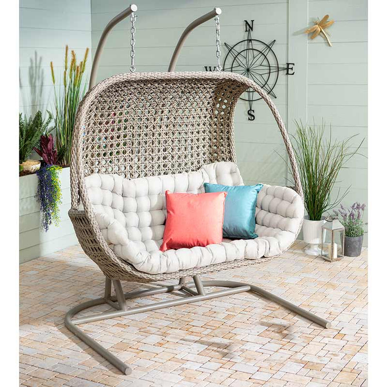 Hartman Heritage Double Hanging Chair (Beech with Dove Cushion)
