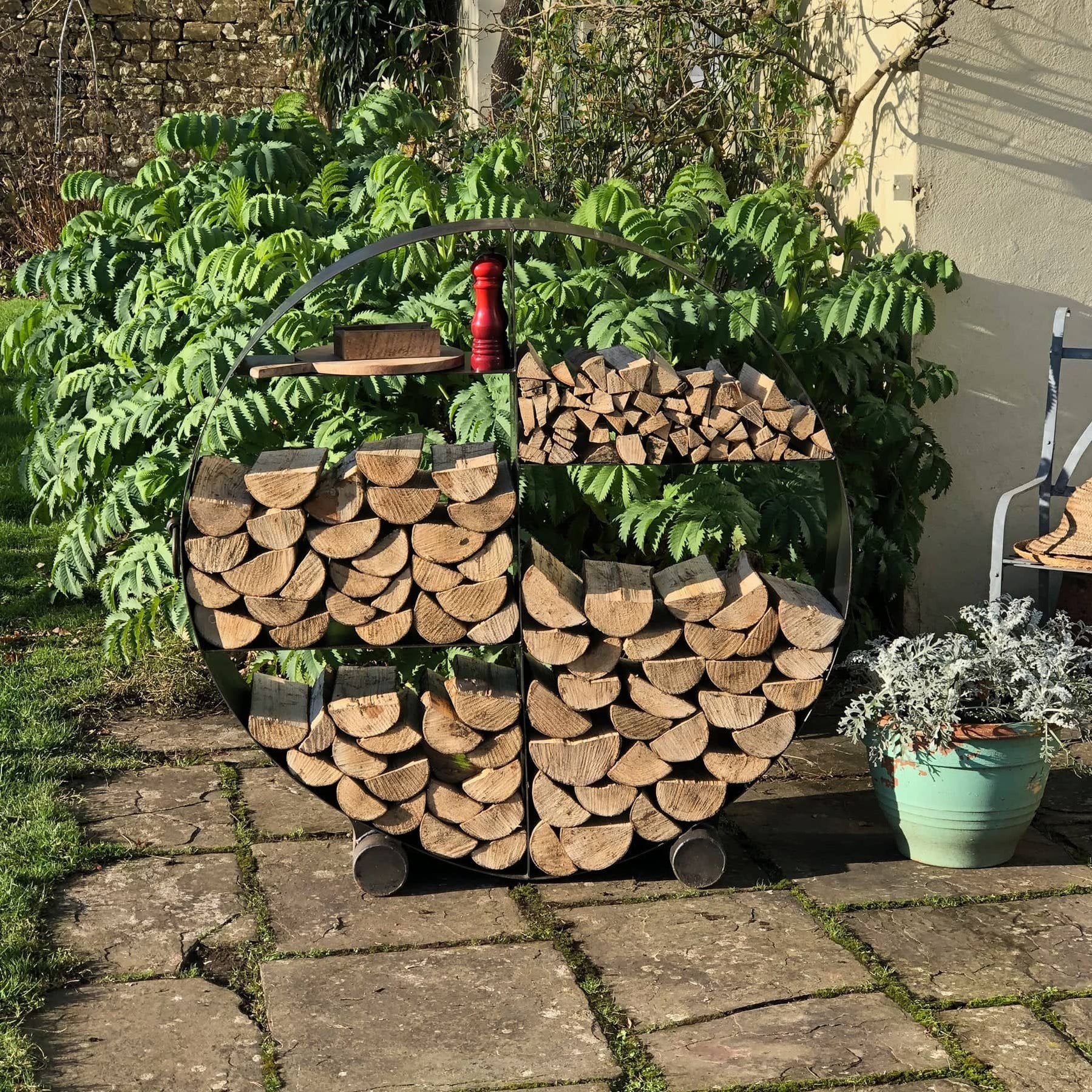 Firepit Circular Log Store in 90cm or 120cm Diameter